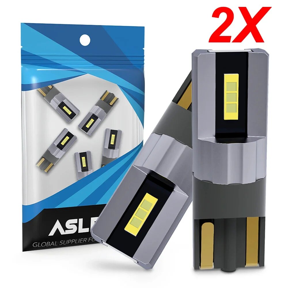 2x новая сигнальная лампа W5W Led T10 168 194 Canbus 1860 2SMD для салона автомобиля, купольные фонари, парковочные позиционные огни, белый 6000K 12V