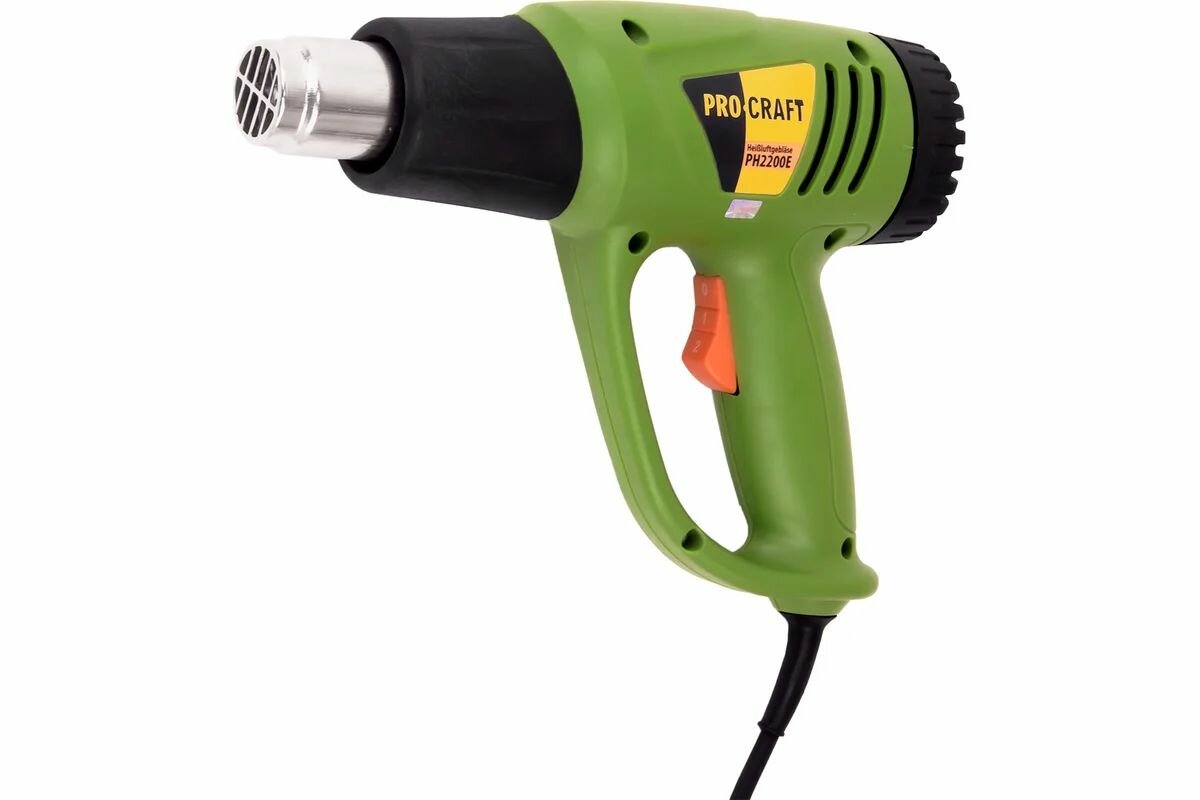 Фен строительный ProCraft PH-2200E, с регулировкой, ступенчатый, 2200Вт