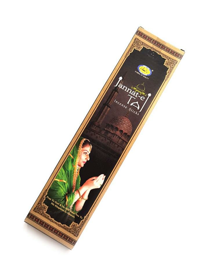 JANNAT-E TAJ Incense Sticks, Cycle Pure Agarbathies (джаннат-е тадж ароматические палочки, Сайкл Пьюр Агарбатис), уп. 20 палочек.