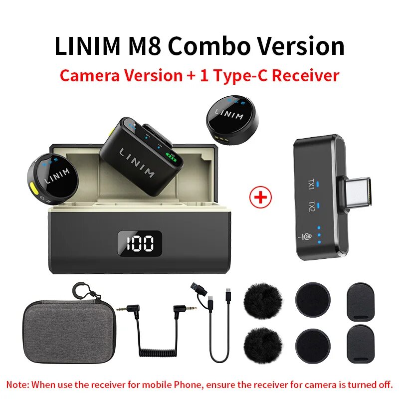 Беспроводной петличный микрофон LINIM M8 для iPhone Combo Version