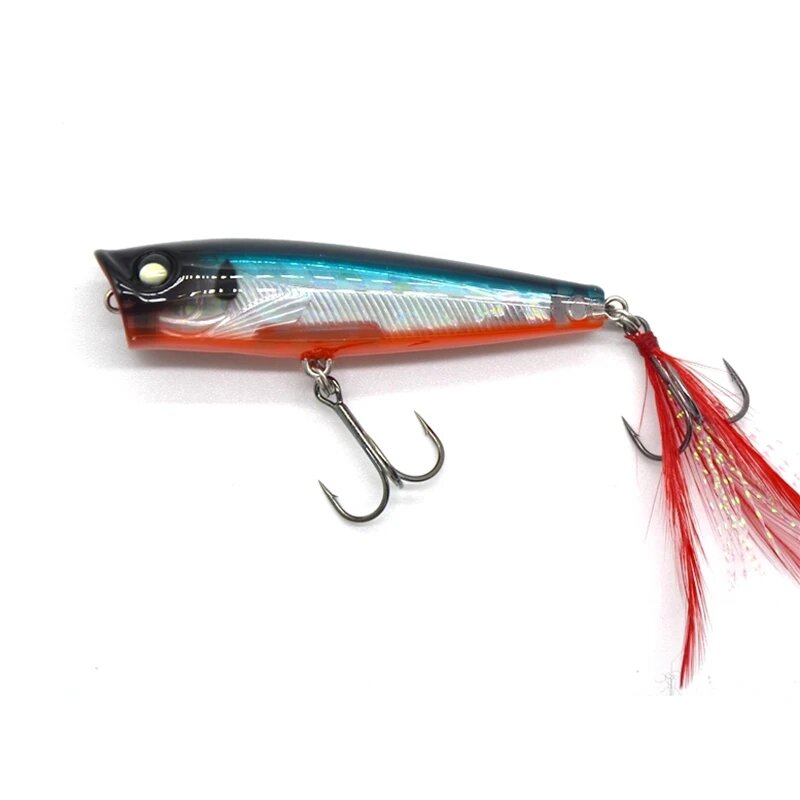 TAKEDO-Top Water Popper Lures, Кастинговые Popper Lures, Жесткая приманка, Мыльные 3D глаза, 5 цветов, LB65, 65 мм, 7G, bk* 6 #