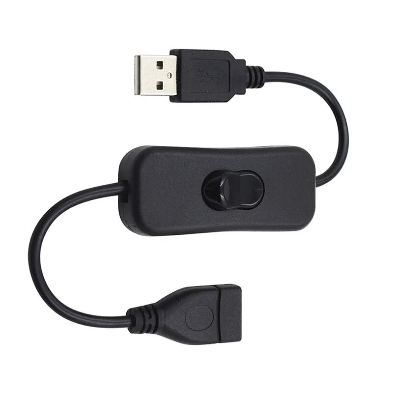 USB-кабель с выключателем Erilles 28 см черный черный