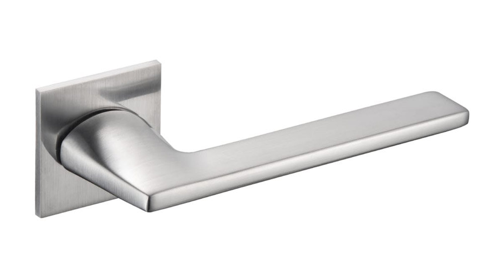 Ручки дверные на квадратной розетке Archie VERGE STICK S.CHROME - матовый хром