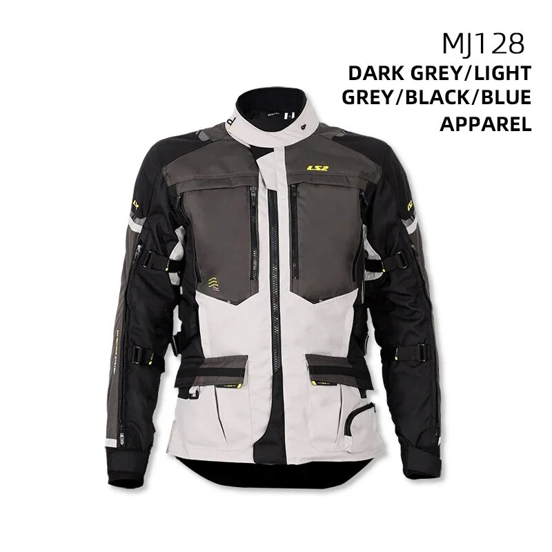 LS2 MJ128 NORWAY мотоциклетный костюм, мужской мотоциклетный костюм для автомобиля, водонепроницаемая теплоизоляционная куртка CE Серый, M, MJ128-Grey