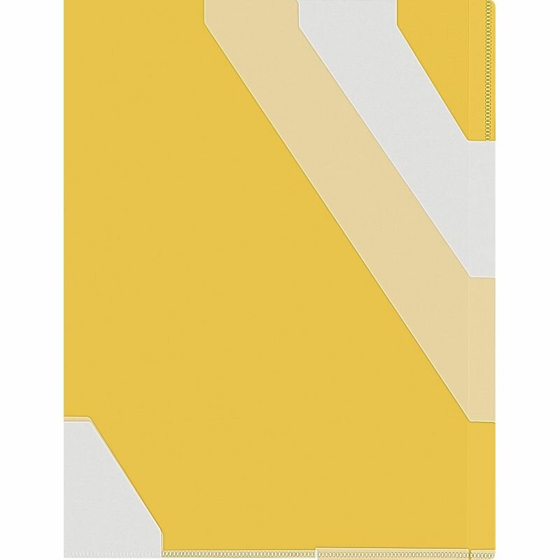 Папка-уголок с разделителями Комус A4 пластиковая 180 мкм (10 штук в упаковке)