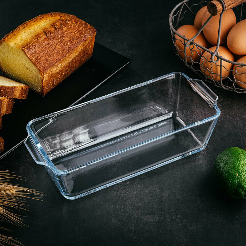 FOR BAKE Rectangular Glass Baking Dish, Cake Mold, Heat-Resistant Glass Baking Bowl, Microwave And Oven Safe Pasta And Rice Baking Tray