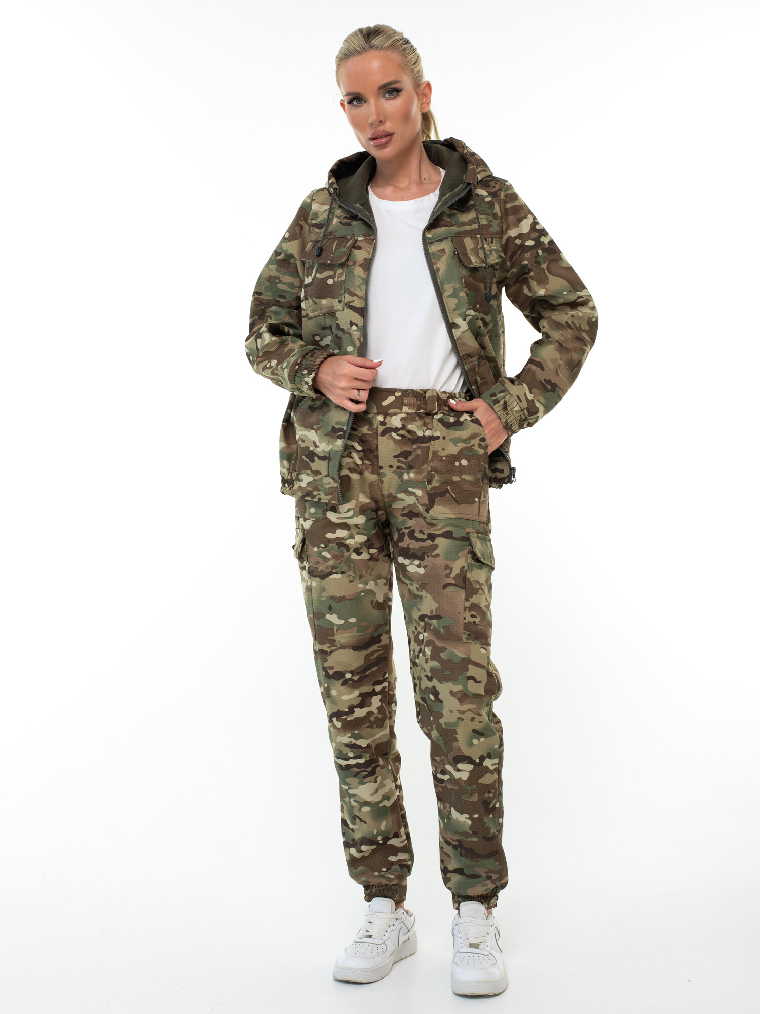 Женский костюм из Рипстопа на Флисе Размер 50 Рост 158-164 /Женский рыболовный костюм/Женский рабочий костюм