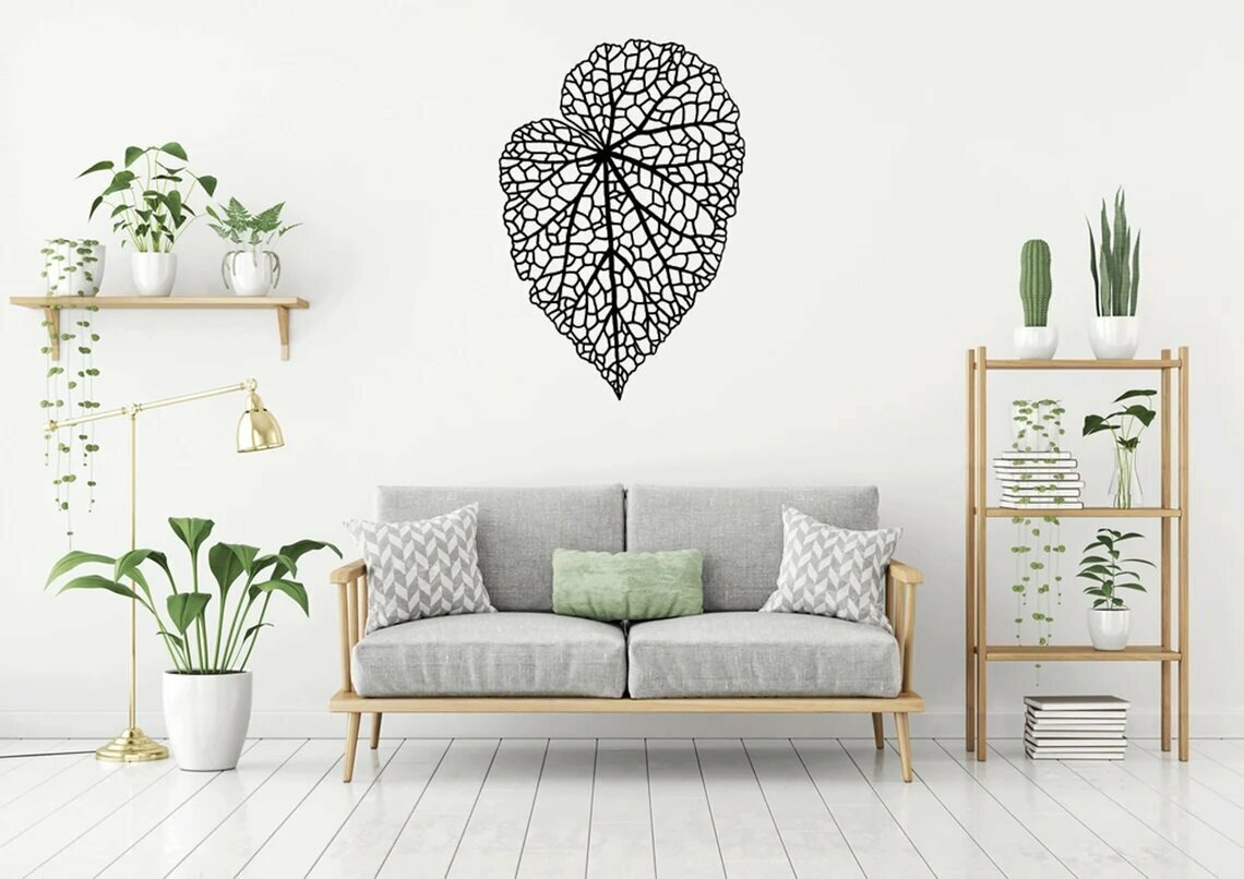 Панно из металла настенное Лист дерева