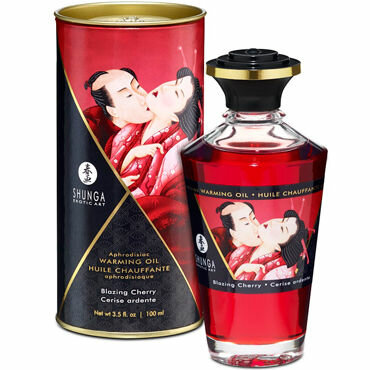 Shunga Blazing Cherry, 100 мл Массажное масло Пылающая вишня