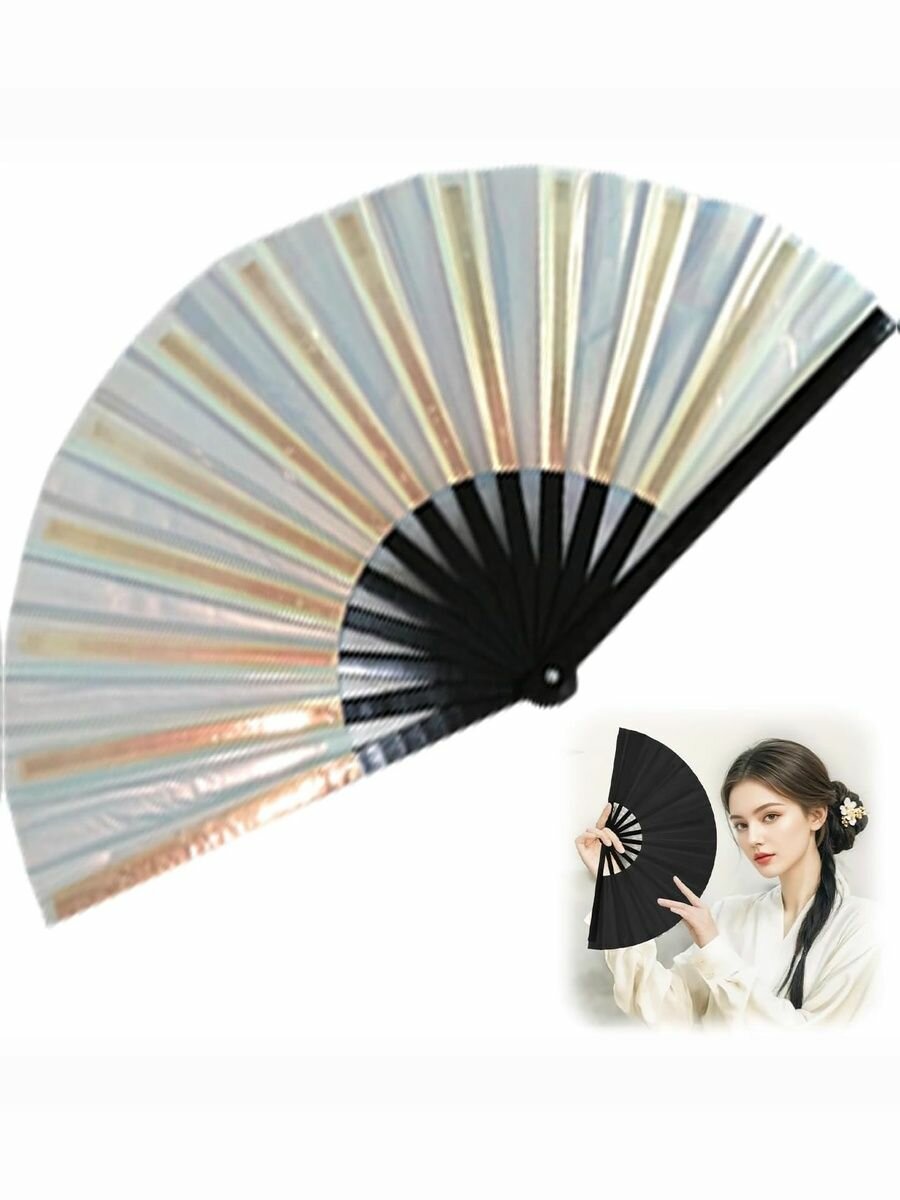 Однофутовый веер кунг-фу длиной 33 см, плавно открывающийся и закрывающийся в старинном стиле, складной веер