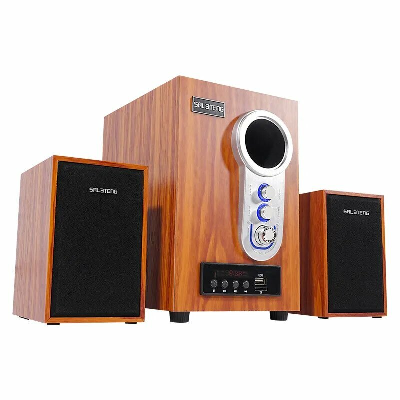 Колонки для компьютера TP-300, сабвуфер 3 дюймов, деревянный