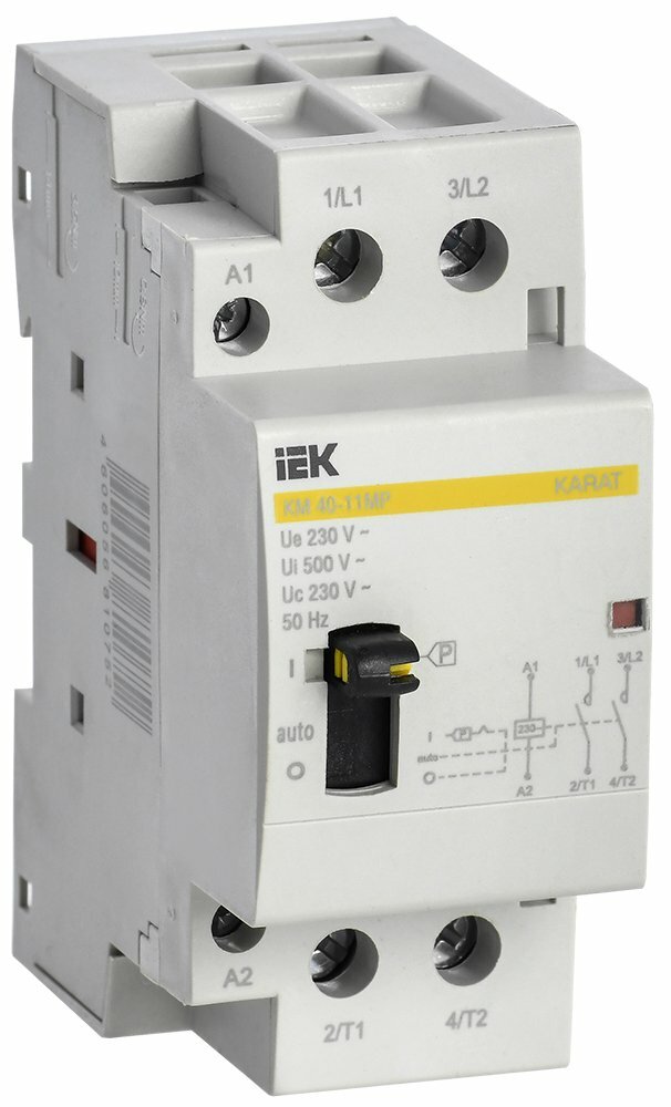 IEK KARAT Контактор модульный с ручным упр. КМ40-11МР AC KARAT, MKK12-40-11