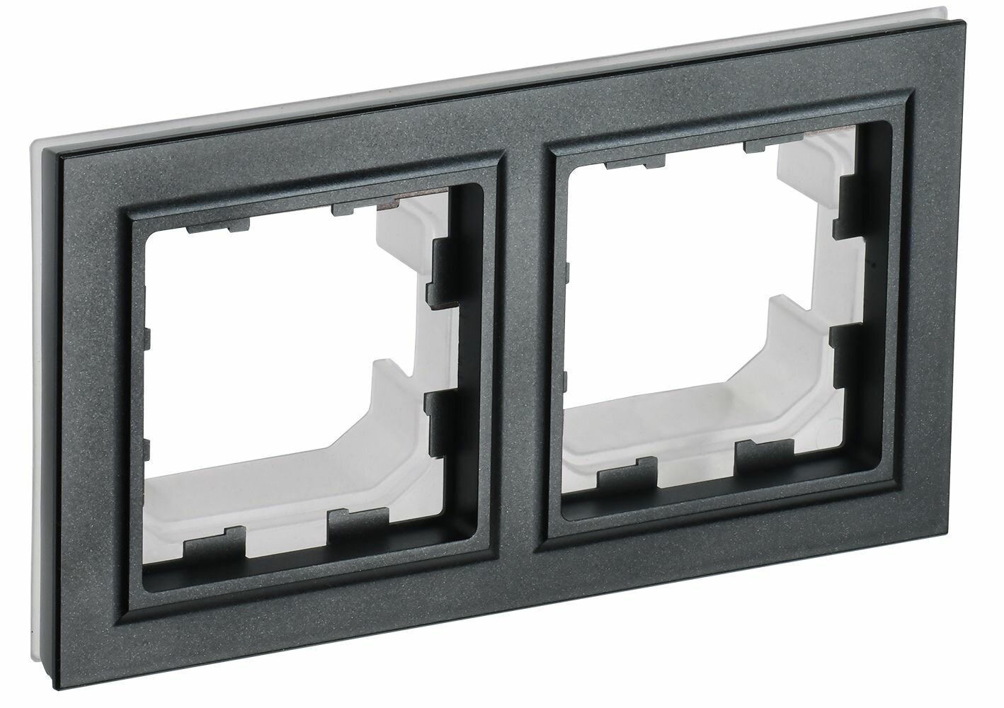 IEK BRITE Рамка 2-мест. IP44 РУ-2-БрЧ-44 черн, BR-M22-44-K02