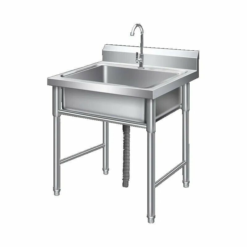 Мойка Кухни Из Нержавеющей Стали, Ванна Моечная Сварная Двухсекционная,50x50x80cm