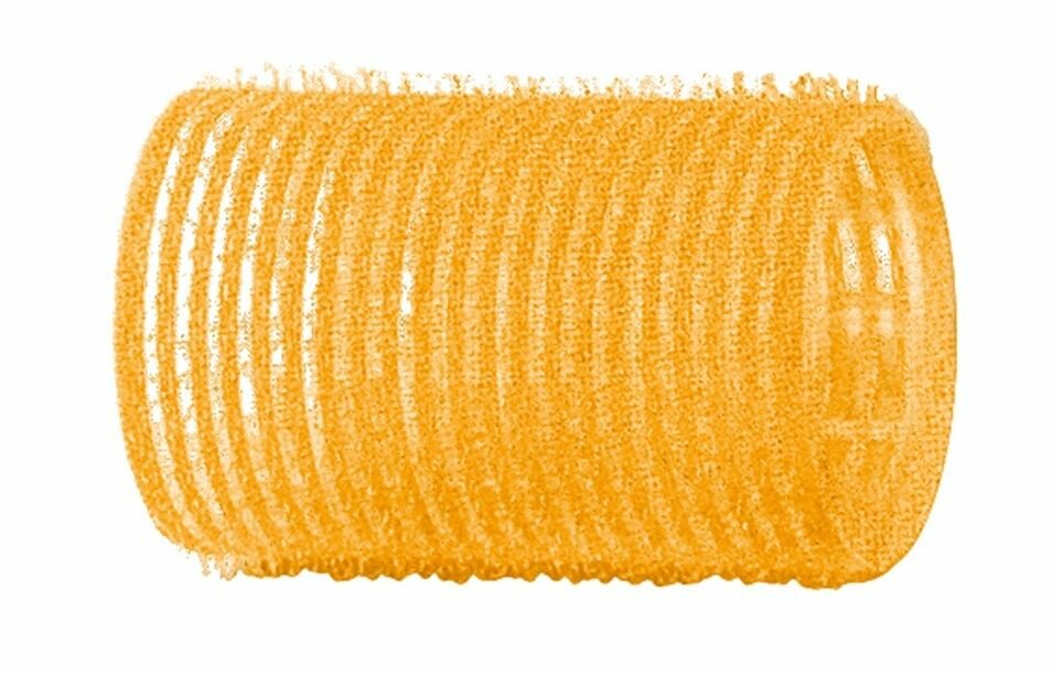 Бигуди липучки для волос 32х60мм (12шт) желтые