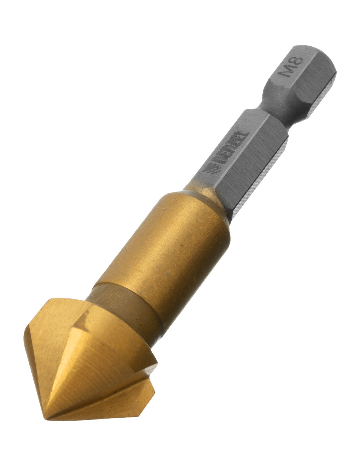 Зенковка конусная под М8 Denzel HSS, по металлу, цилиндрический хвостовик 72308