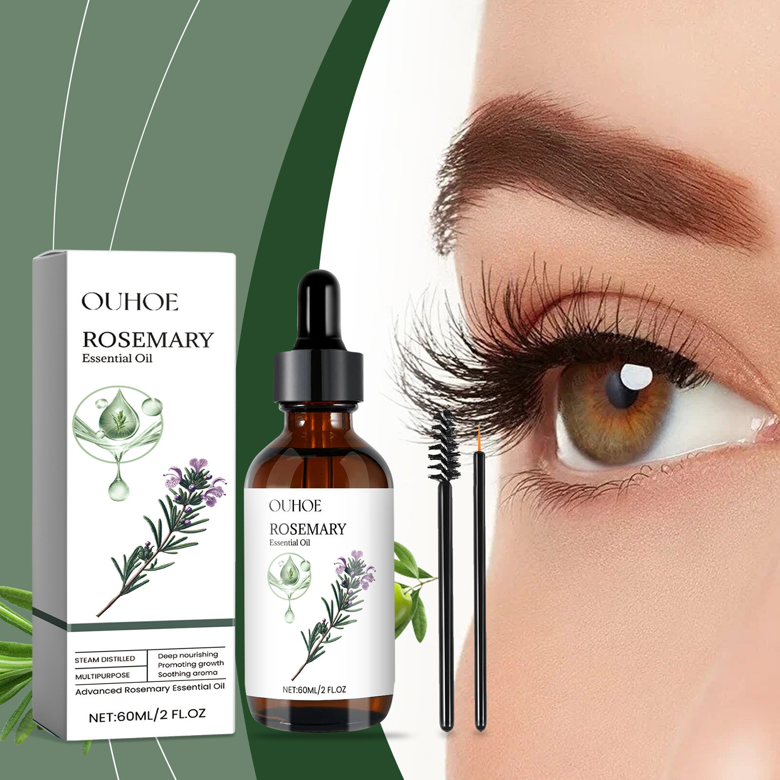 Эфирное масло розмарина питает кожу головы Эссенция розмарина укрепляет волосы и делает их гладкими и пушистыми Эфирное масло для ухода
