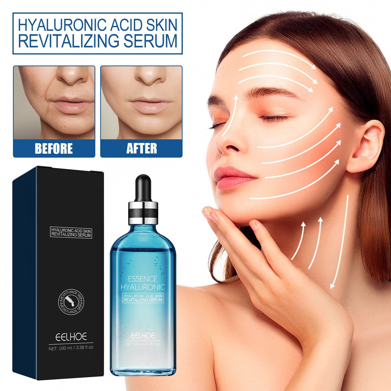 Активирующая эссенция с гиалуроновой кислотой уменьшает морщины, восполняет влагу, осветляет кожу и подтягивает ее