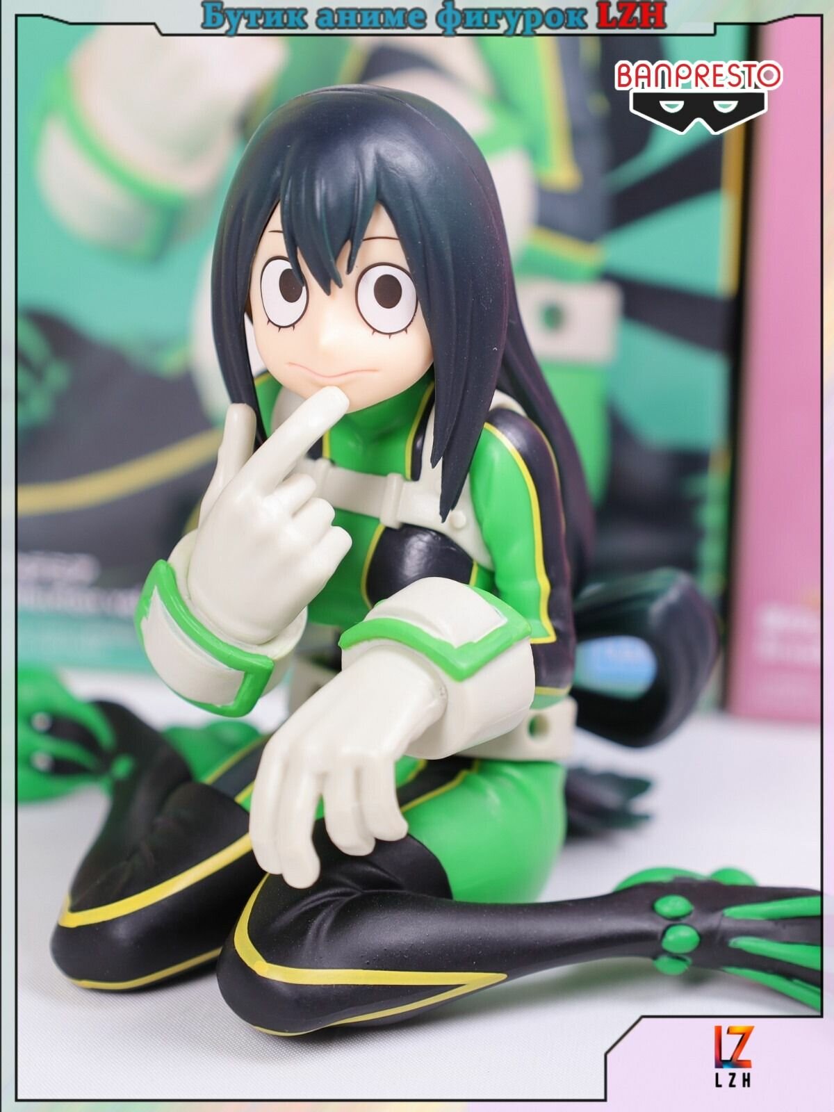 Аниме фигурка BANDAI BanprestoBreak Time Vol.6 Цую Асуи (Tsuyu Asui) из My Hero Academia 10см