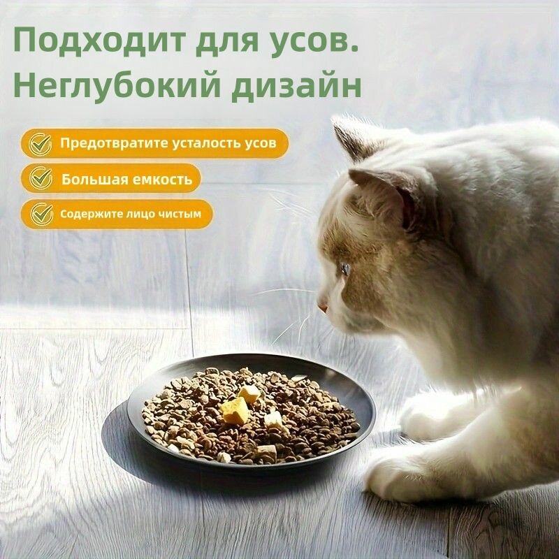 Маленькая тарелка из нержавеющей стали, Маленькая миска для кошек, Серебряный 1 шт, Прочный и долговечный