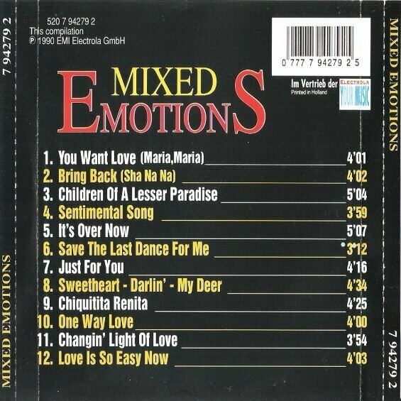 Диск Mixed Emotions - Mixed Emotions (1 CD) — фото 1