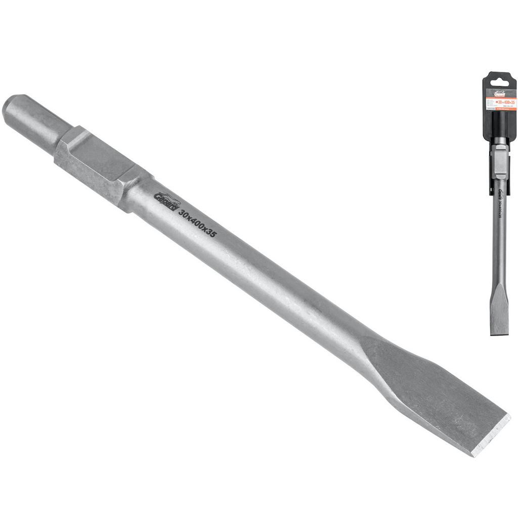 Зубило для перфоратора плоское шестигранник 30 мм 400x35 мм GEPARD (GP0711-400)