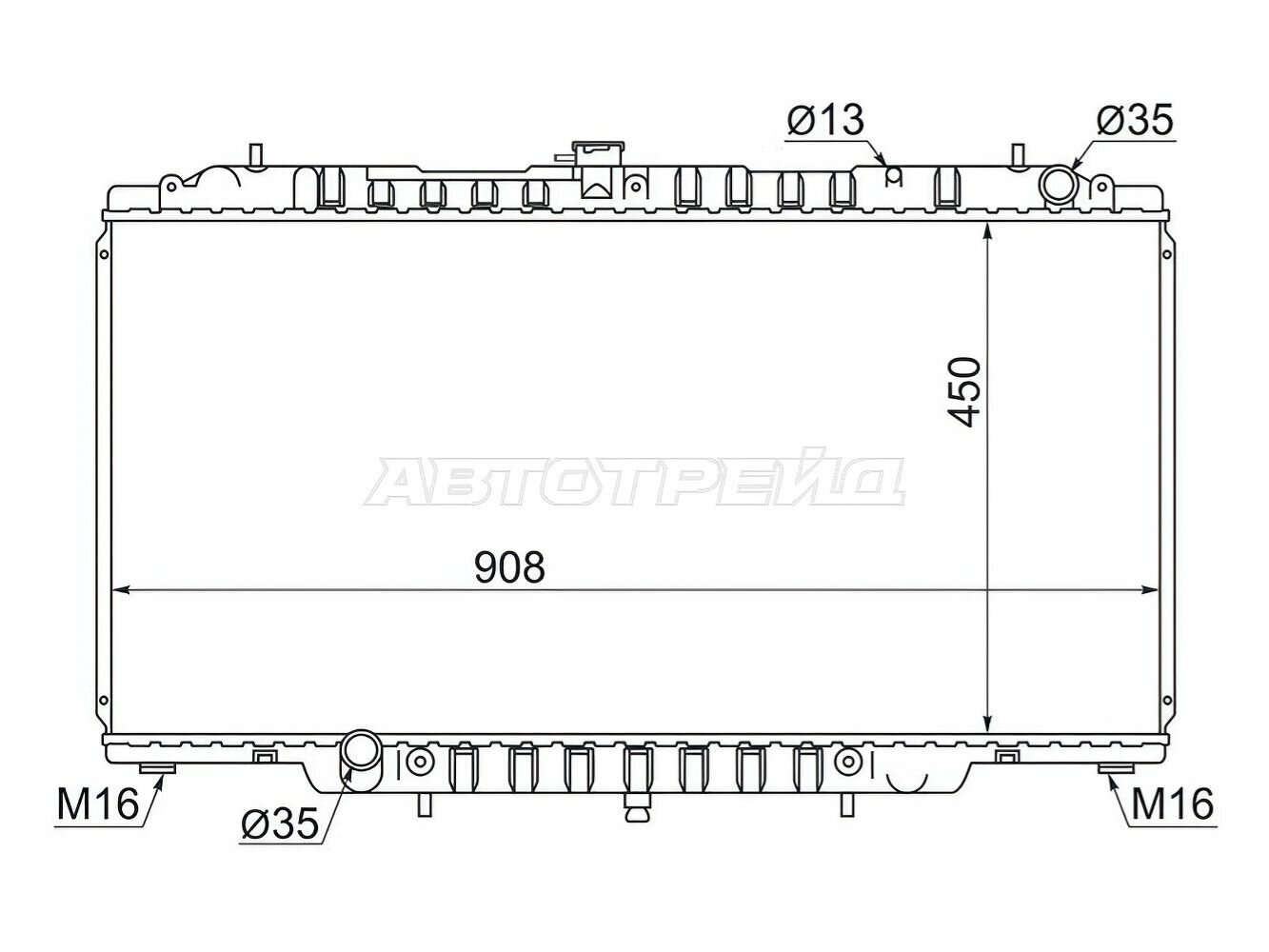 Радиатор охлаждения двигателя для Ниссан Патрол арт NS000Y61D SAT