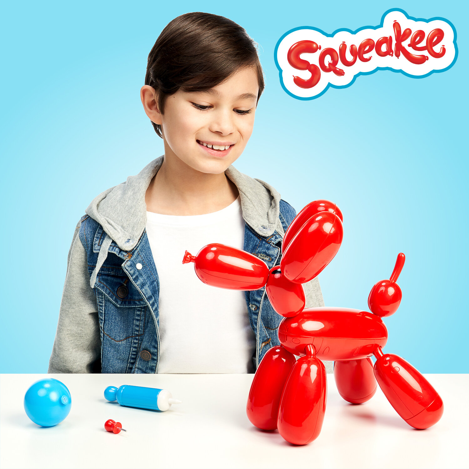 Сквики Игровой набор Собака интерактивная с аксессуарами. Игрушка Squeakee the Balloon Dog
