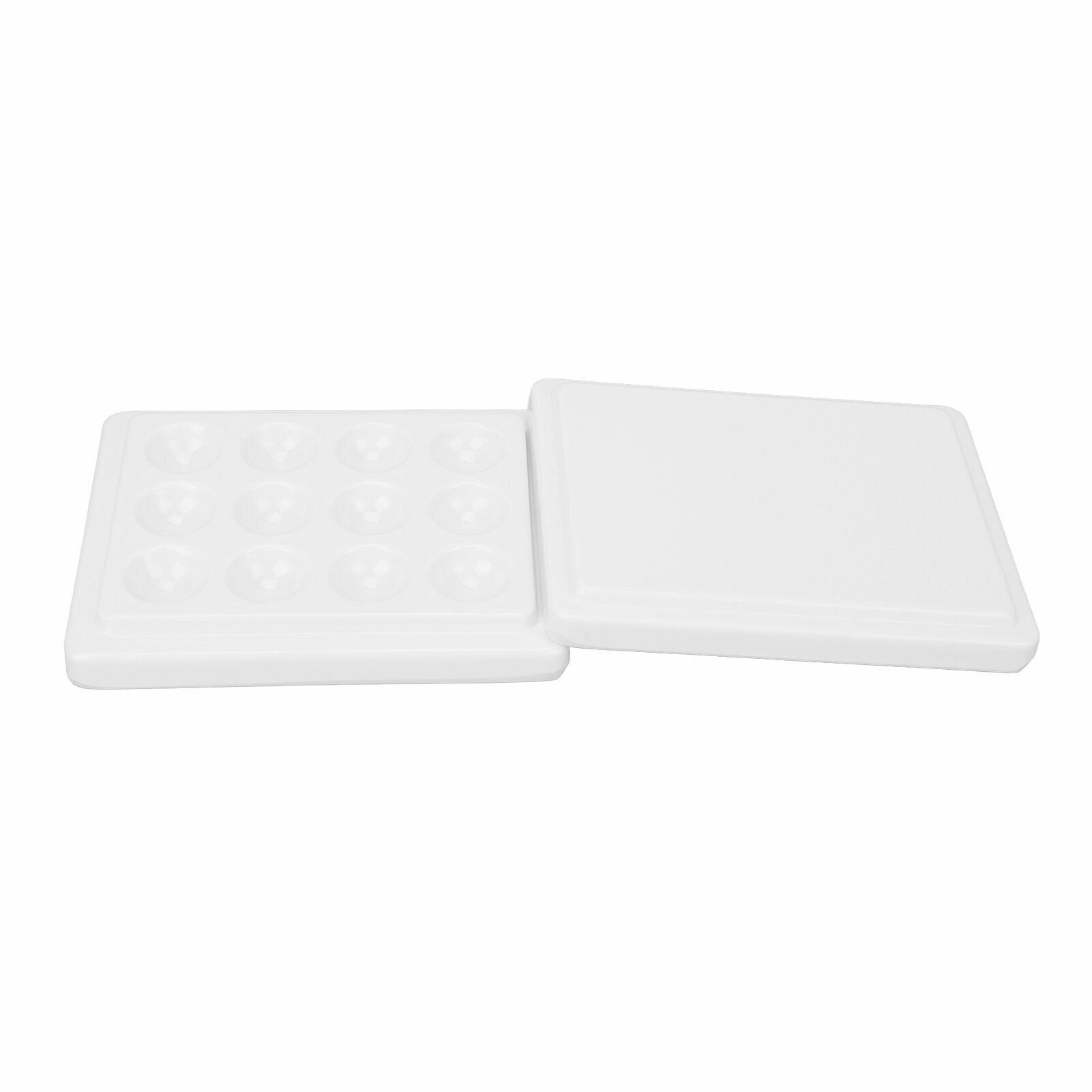 Палитра фарфоровых красок с 12 лунками, пылезащитная белая палитра акварельных красок для росписи ногтей