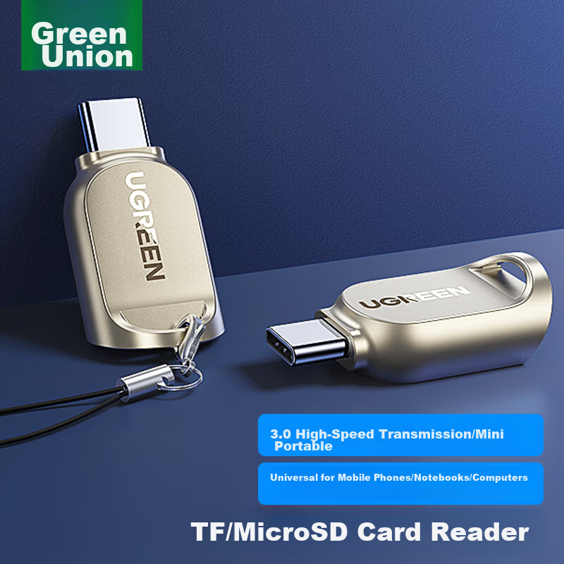 Lulian Type-C to TF Card Reader, USB-C Compatible with Apple 16/15 Phones, Computers, And Tablets, Adapter, USB 3.0 High-Speed Micro SD Mini Card Reader Converter