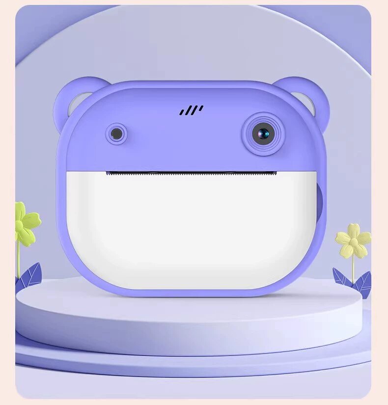 Камера Полароид HD, цифровая, с двойной камерой, детская, с функцией печати