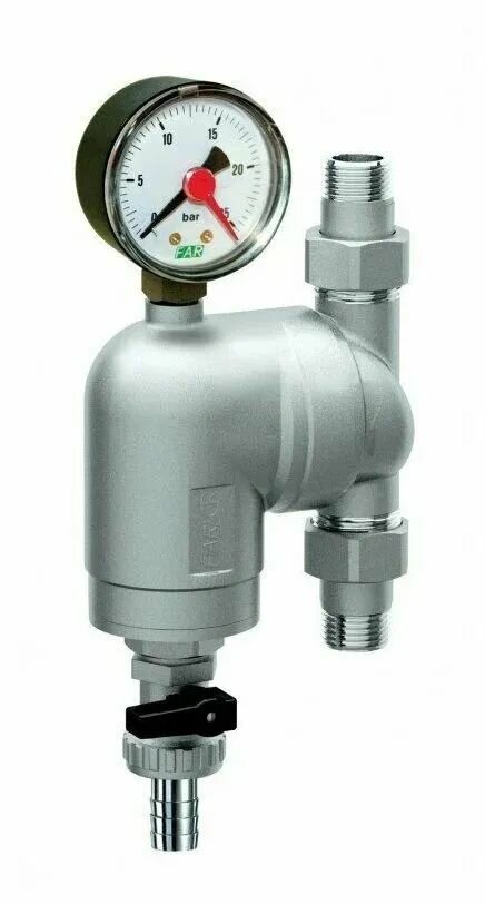 Фильтр 1/2" НР/НР с манометром поворотное соединение 100мкм (FA39A4 12)