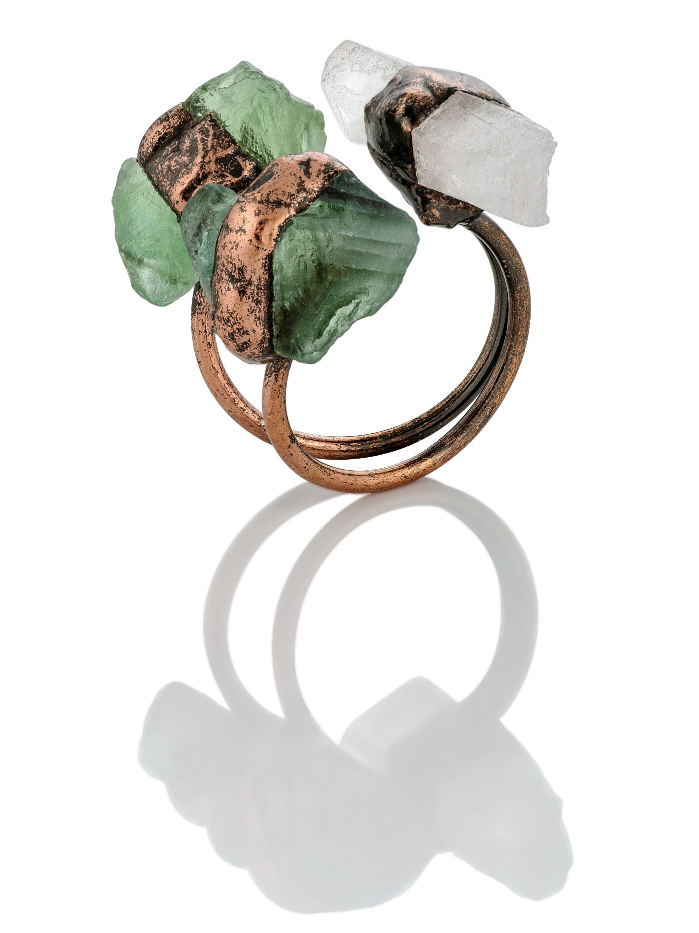 Кольцо, горный хрусталь