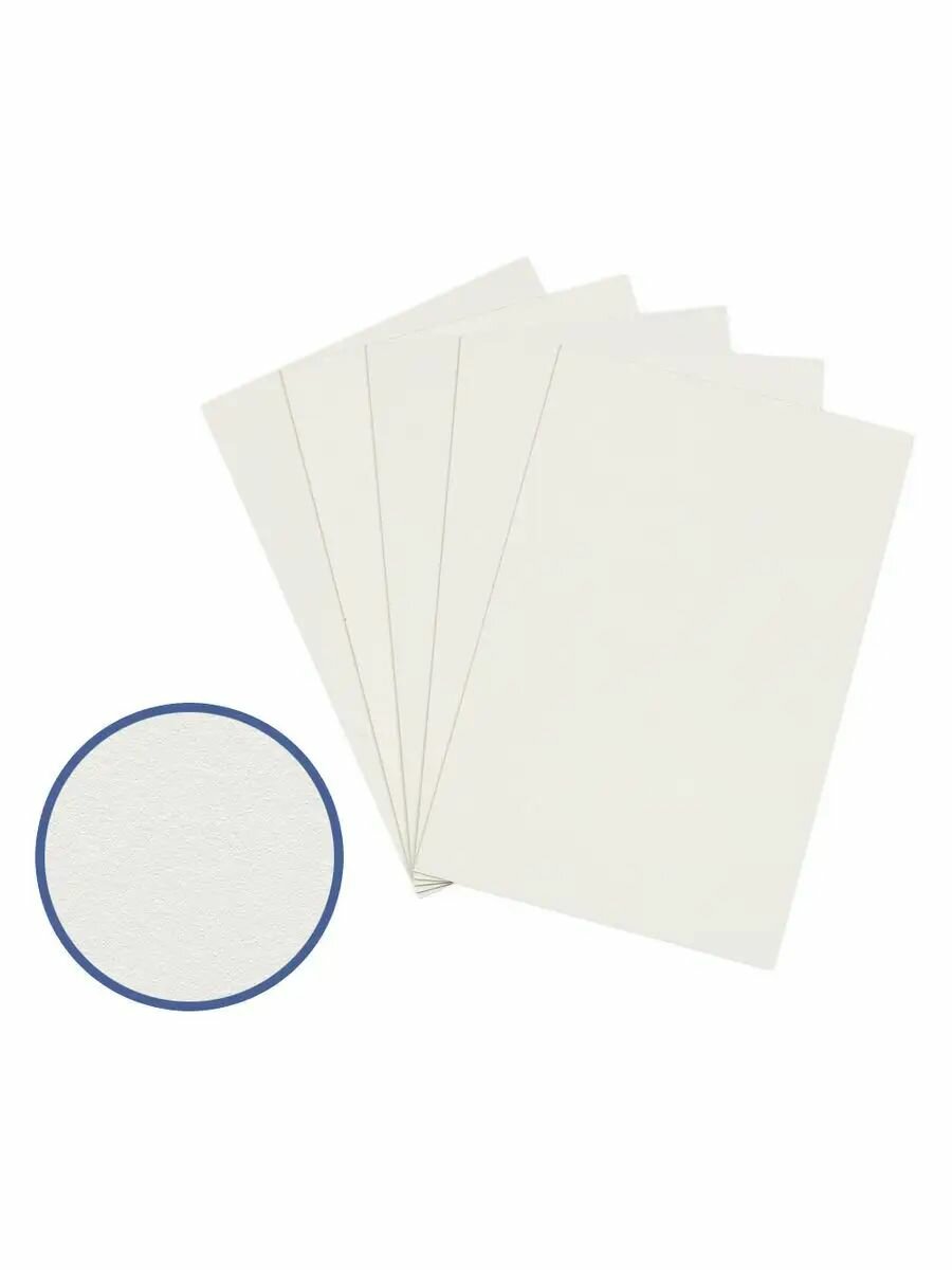 VISTA-ARTISTA картон грунтованный для художественных работ, набор 6 штук 30 х 40 см, Белый PKR-3040