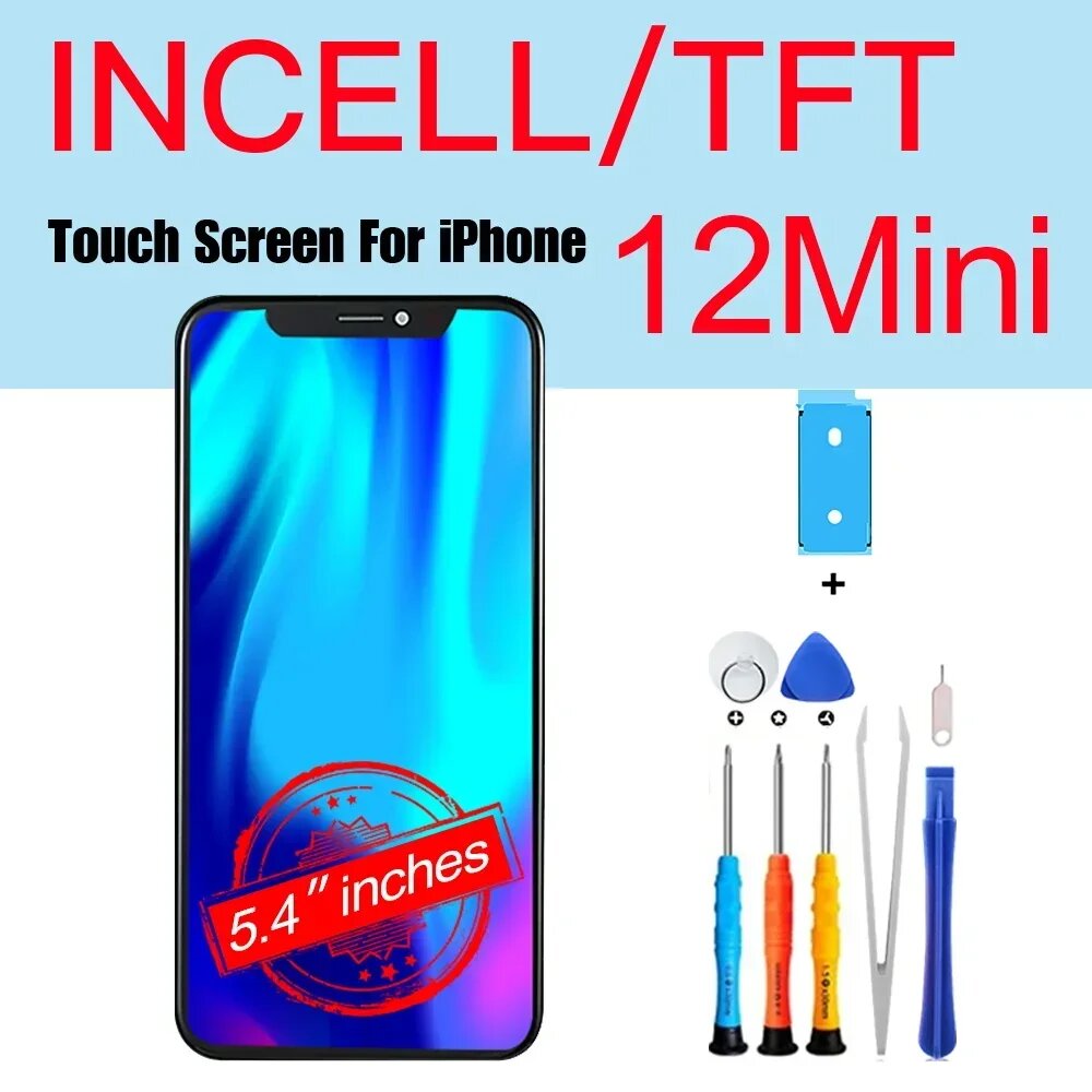PINZHENG Высококачественный экран AMOLED INCELL LCD OLED OEM для iPhone 11 12 13 Mini Pro Max XS XR MAX Замена дисплея с инструментом INCELL For 12Mini