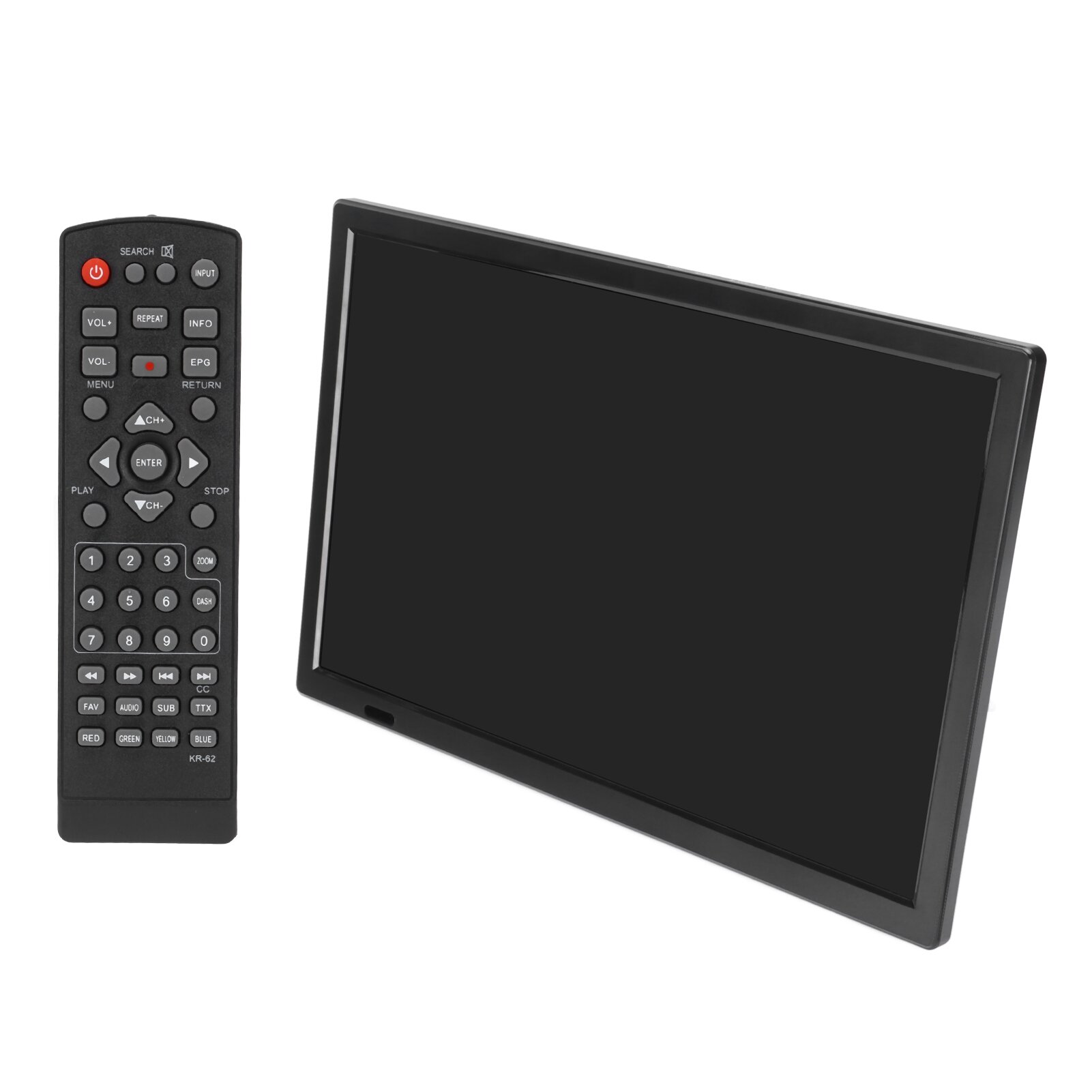 16-дюймовый портативный цифровой телевизор HD 1080P, цифровой телевизор для детей, автомобиль, путешествия, вилка европейского стандарта, 100‑240 В