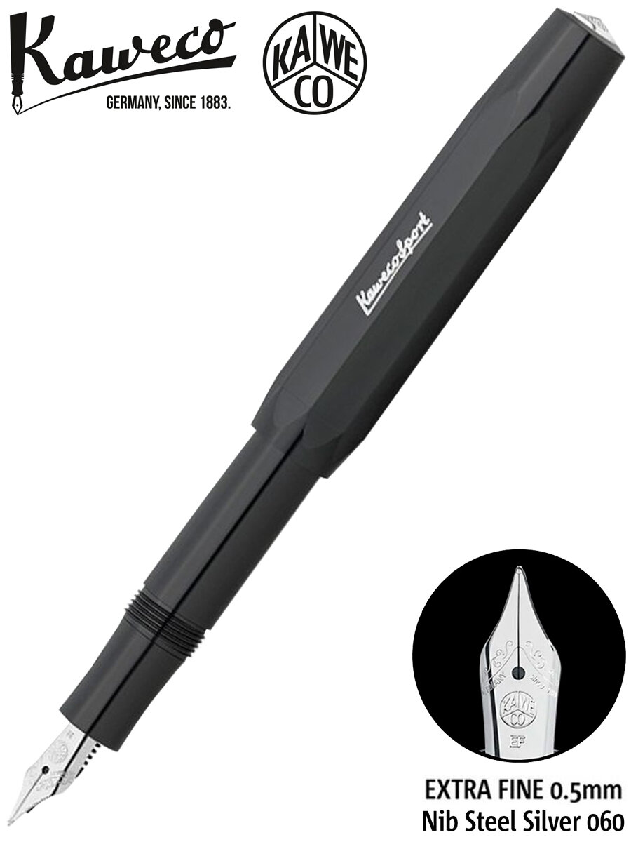 Перьевая ручка Kaweco SKYLINE Sport Black (10000768) EF 0.5 мм, черный корпус