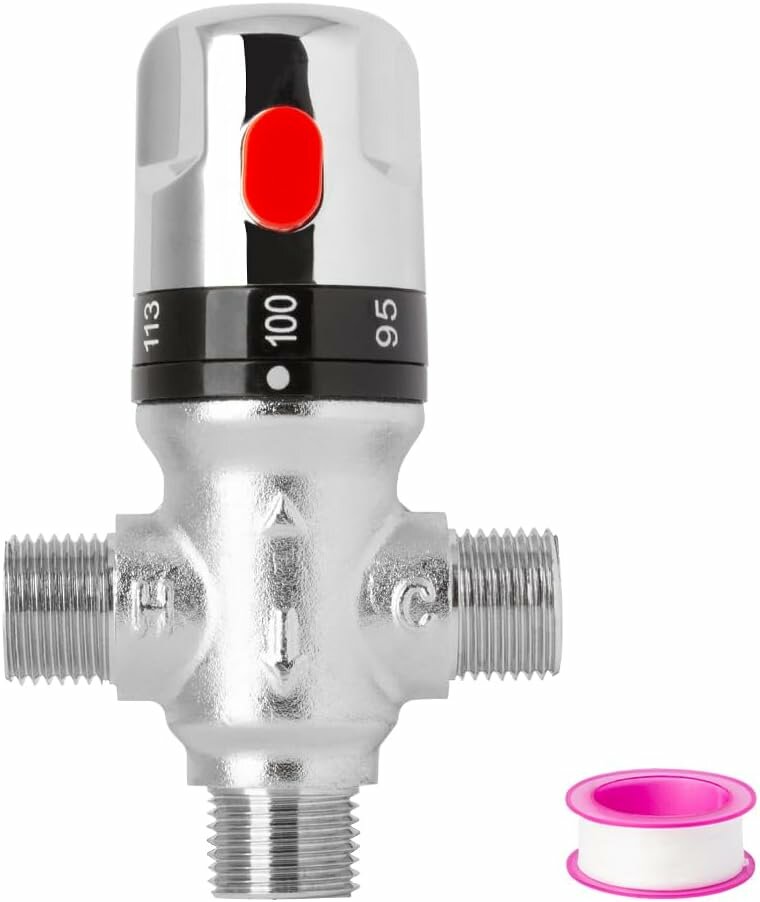 Термостатический трёхходовой магистральный смесительный клапанкран кухонный