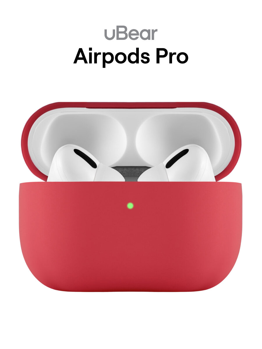 Чехол uBear для Airpods Pro, Touch Pro Silicone Case, 1,5 мм усиленный, Rich Red