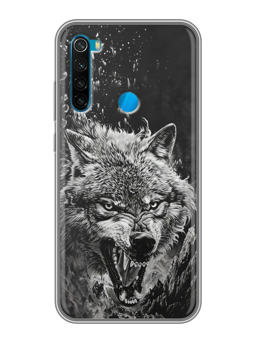 Чехол для Xiaomi RedMi Note 8 с принтом волк принт (Сяоми Редми Нот 8)