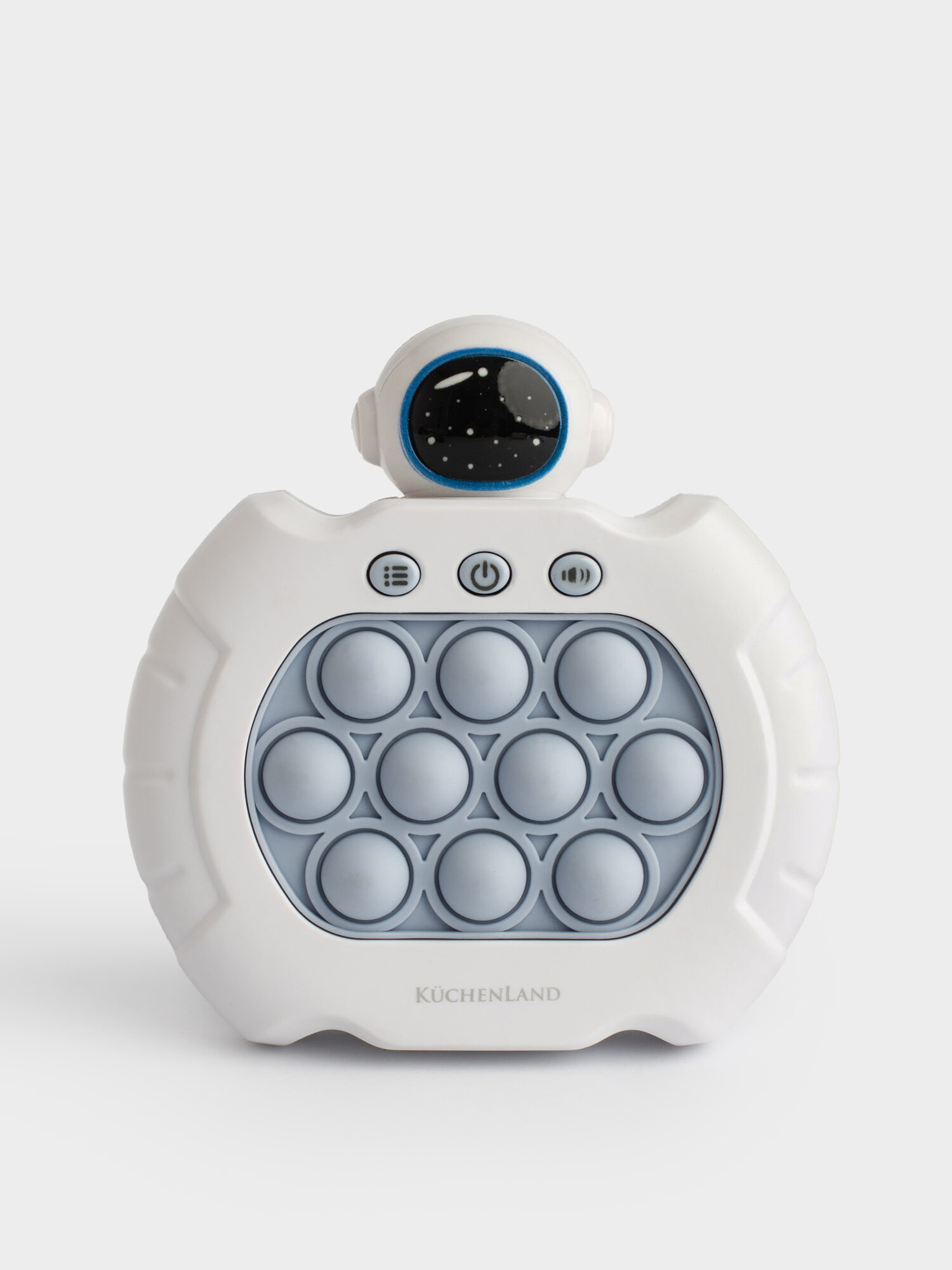 Игрушка развивающая, антистресс, 13х12 см, электронная, пластик, Космонавт, Pop-it