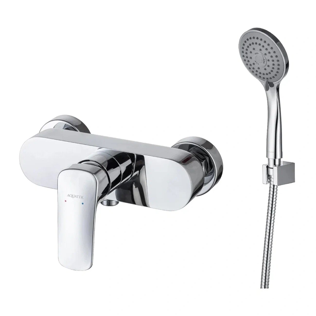 Комплект смесителей Aquatek Вега AQ1034CR, рычажное управление, хром