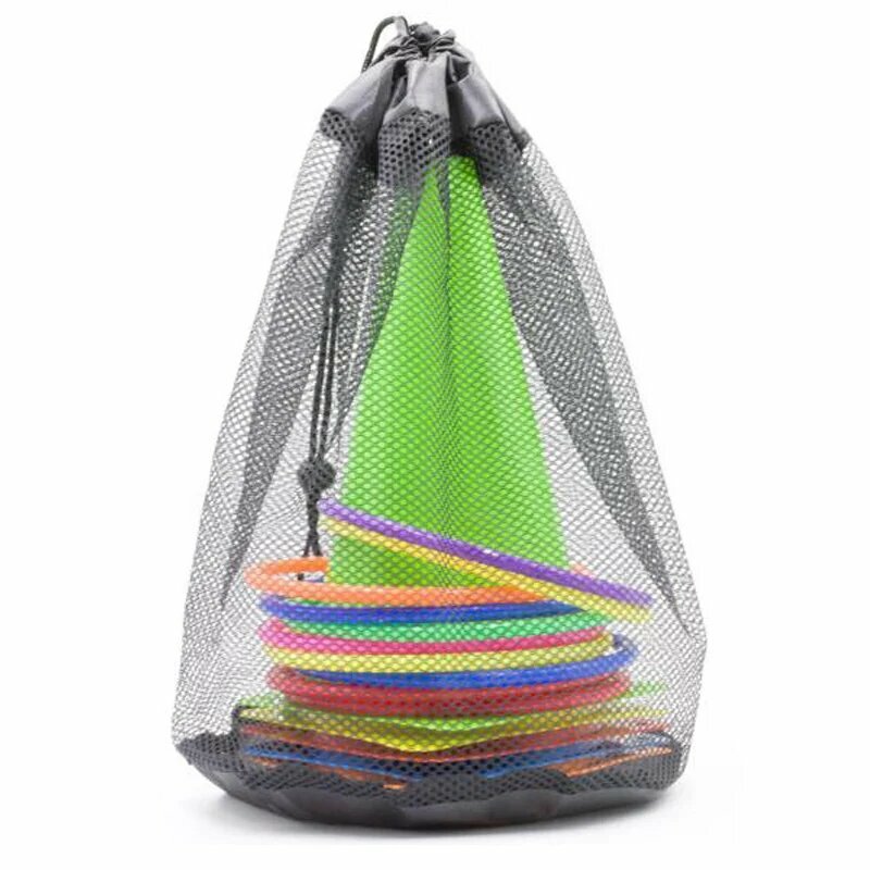 Пластиковые конусы, кольцо, бросок, карнавал, игры на открытом воздухе, комбинированный набор для детей, парк, задний двор, газон, игровая площадка, сенсорная деталь, 6 Cones 10 Hoop, Унисекс