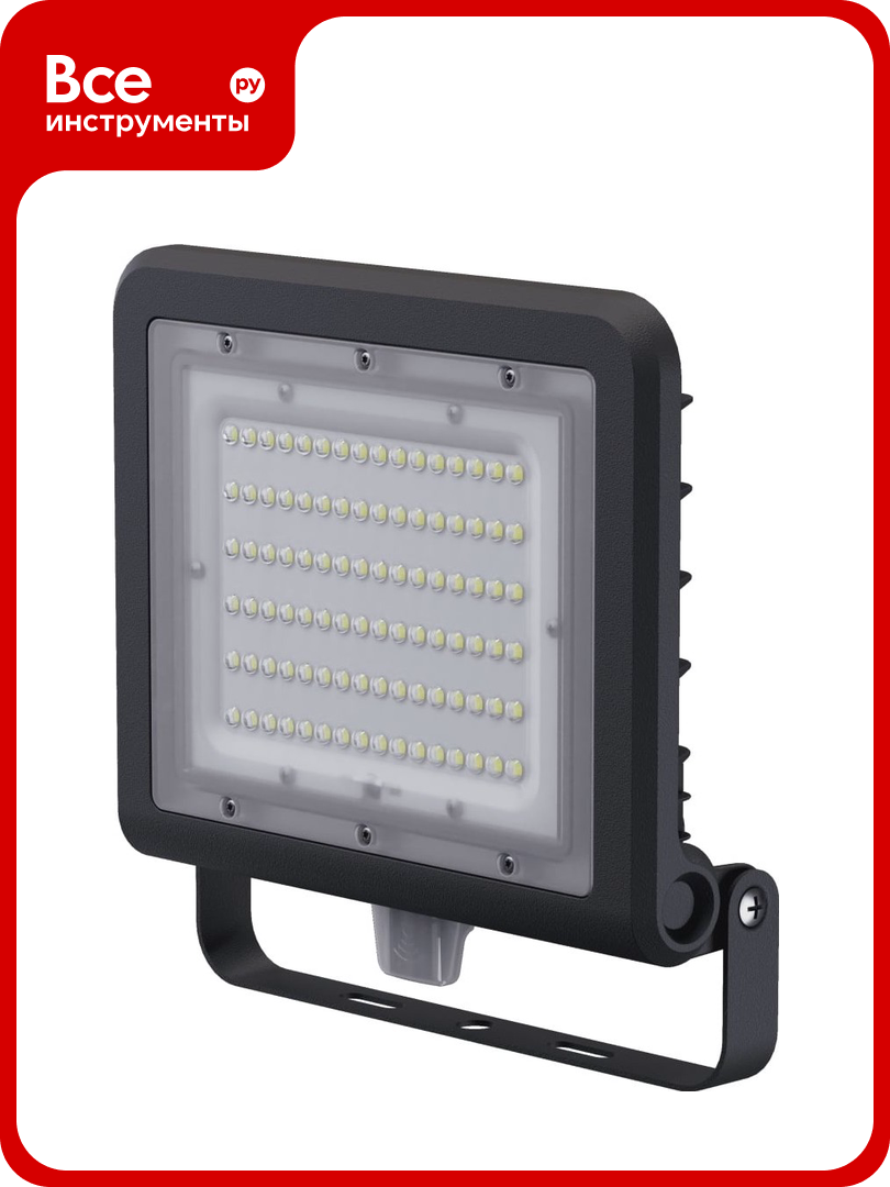 Светильник, Navigator, Navigator NFL-03-100-4K-BL-LED с датчиком 80681, сплава алюминия и, Прожектор