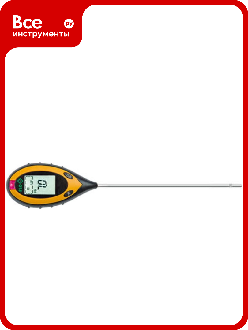 Измеритель параметров почвы 4в1 FLO 89000, Измеритель параметров почвы 4в1 flo 89000 позволяет измерить четыре значения