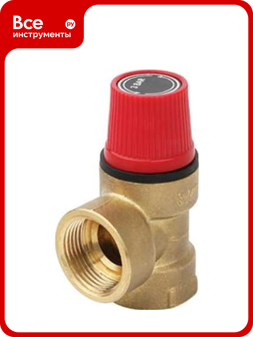 Клапан предохранительный ELSEN 3/4, 3/4, ВВ, 6 бар, латунь ESV06.3434