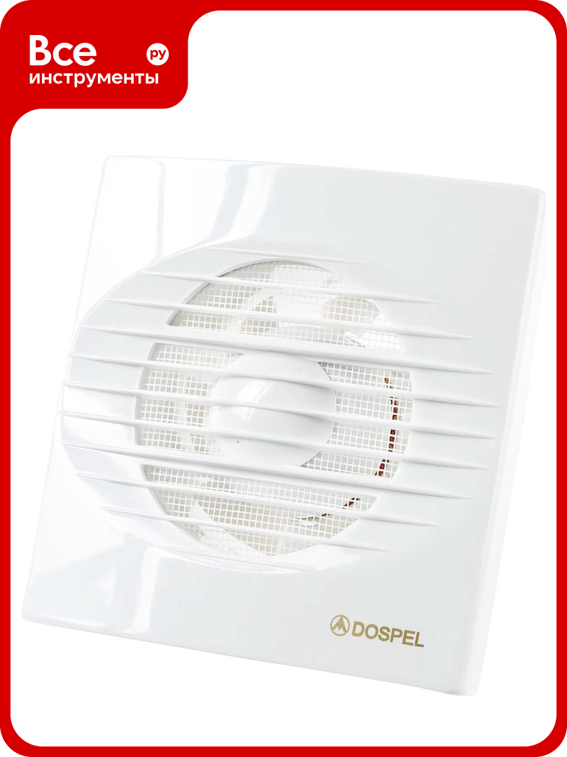 Вентилятор осевой вытяжной DOSPEL RICO 100 S 007-4200, 100 мм, пластиковая, защищенная