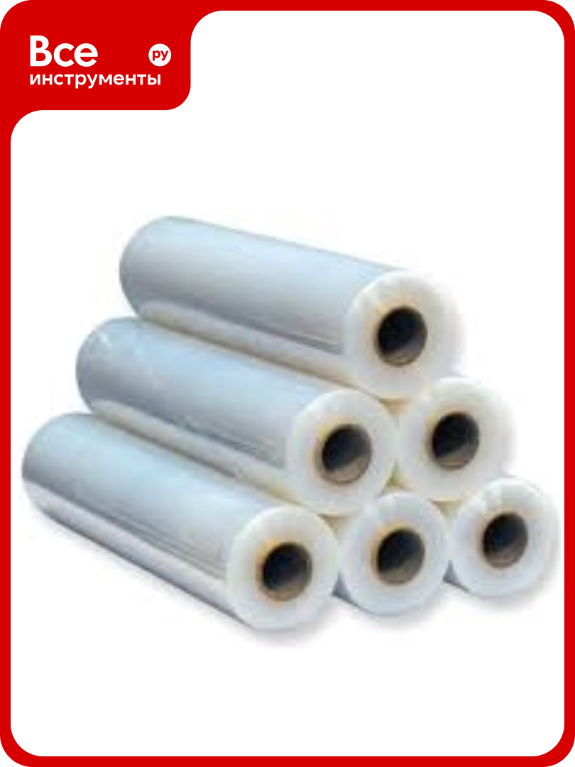 Стрейч пленка ООО "Алита" первичная 500 мм 23 мкм 6 шт/в упаковке SIR 0021, 500 мм, прозрачная полиэтиленовая защита