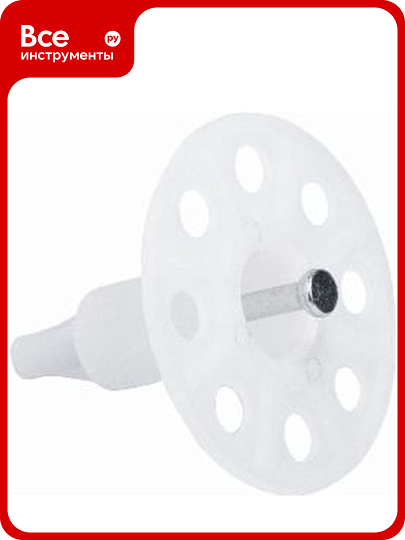 Тарельчатый дюбель-гриб с гвоздем Fedast для монтажных пистолетов IN50 FD50IN, из бетона, к конструкциям из бетона