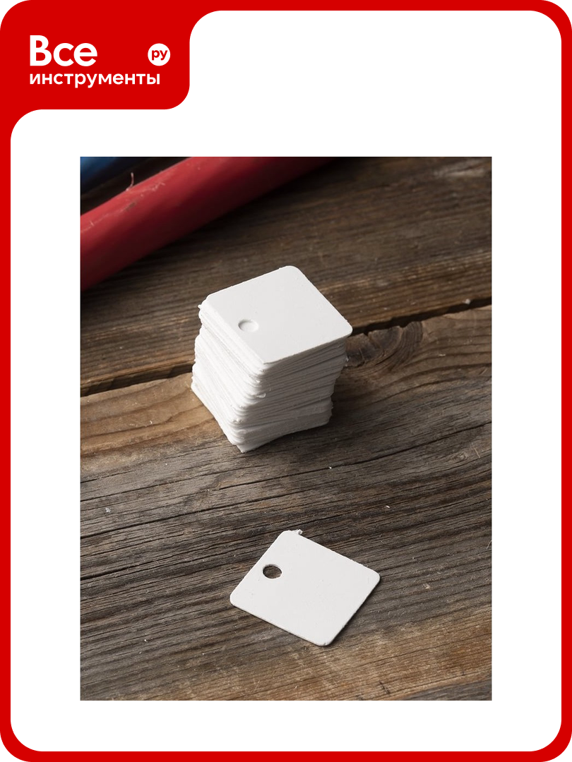 Кабельная маркировочная бирка EKF У-153, малый квадрат (250шт) PROxima mt-153-ss, для маркировки кабельных линий